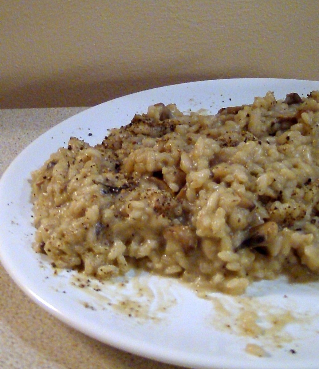 Aubergine and Mushroom Risotto | Italian & Vegan